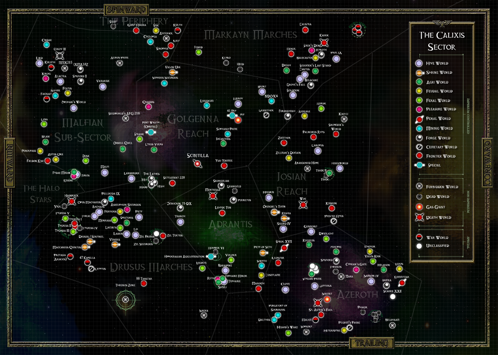 Calixis Sector Map (Editable) by Messiahcide