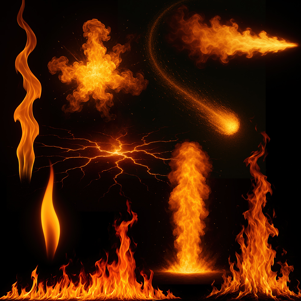 Overlays Set 1 - Natural Fire Overlays by Fierden Graphics
