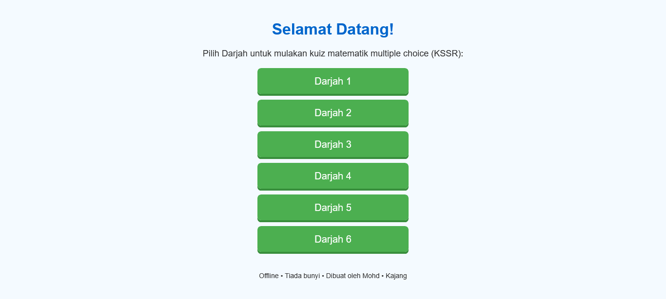 KSSR Math Games Bundle Darjah 1-6 by aleh07
