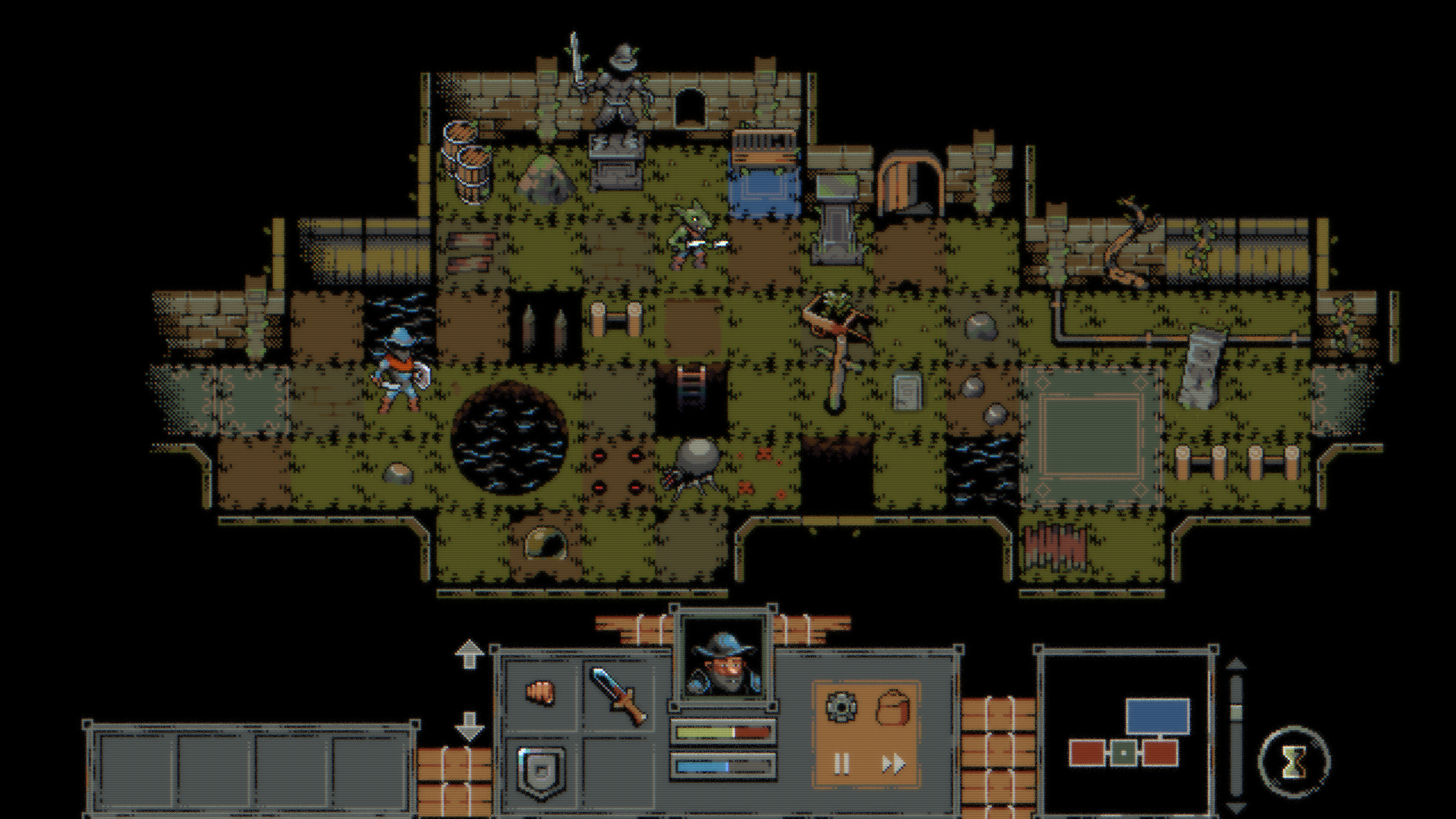 Grid dungeon roguelike assets by Wabby Wabbo