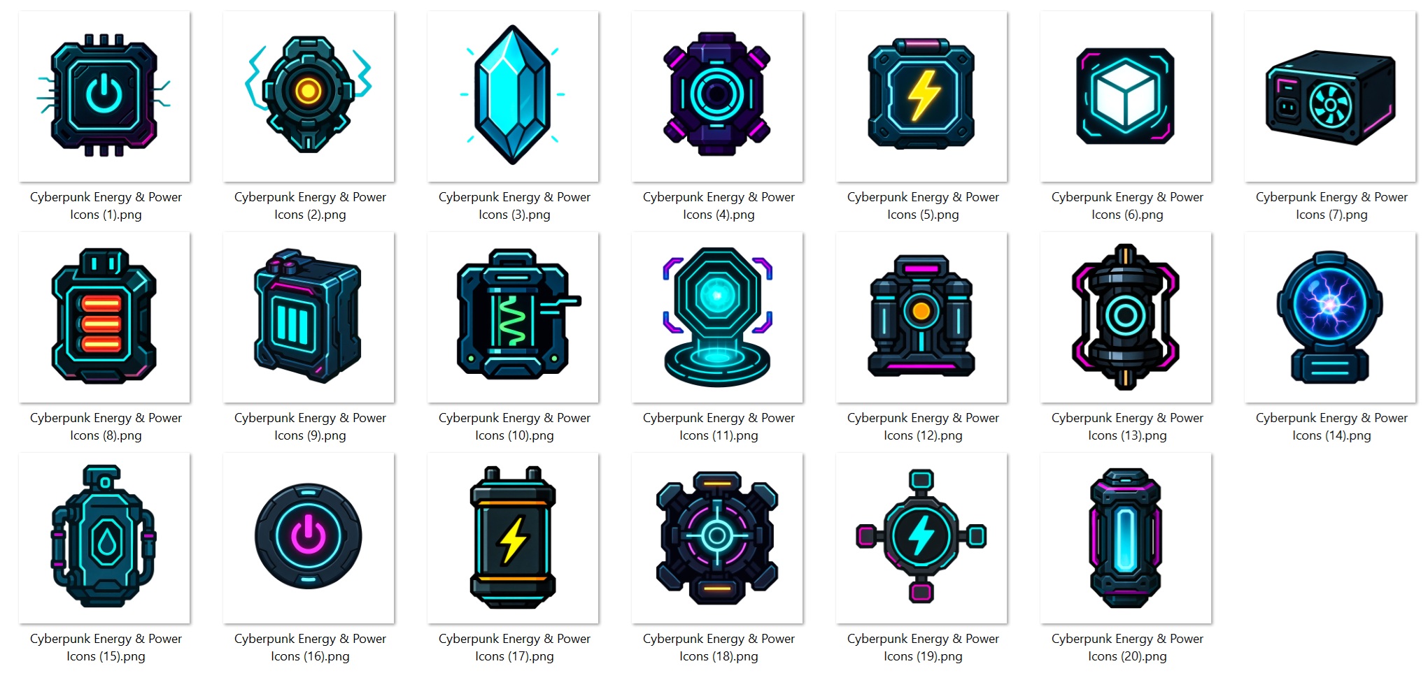 Cyberpunk UI Icons Pack – Official Release! - Cyberpunk Game UI Icons ...