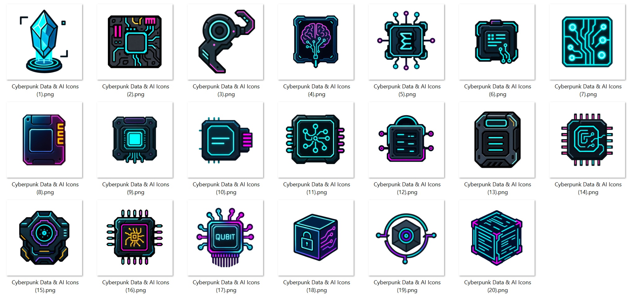 Cyberpunk UI Icons Pack – Official Release! - Cyberpunk Game UI Icons ...