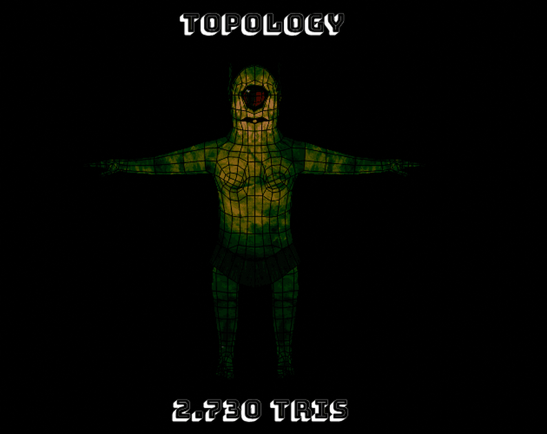 The Watcher of the Hollow Eye - Retro psx monster by imaginais