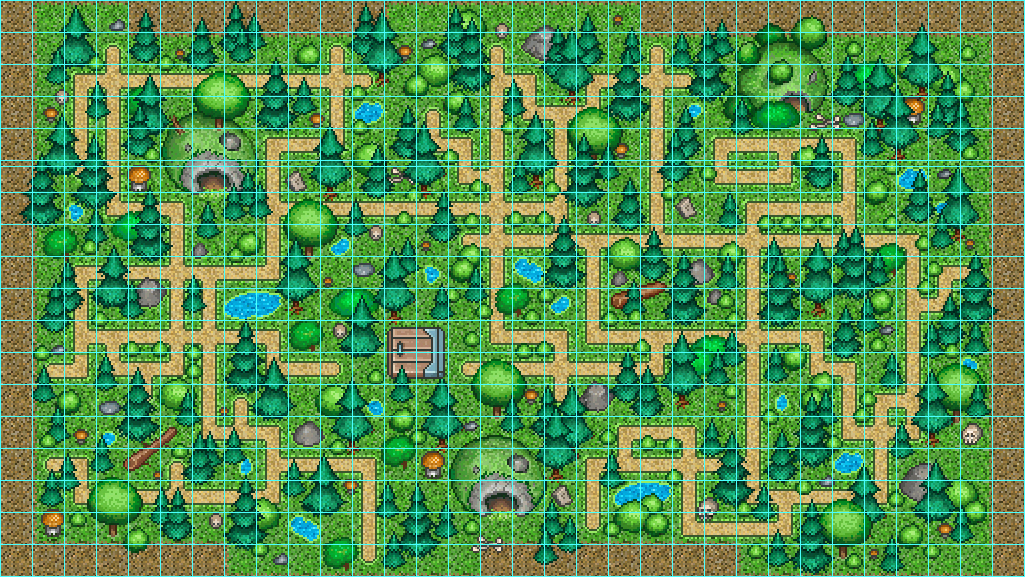 FOREST TILESET 100+ tiles / sprites (16x16 (base) by TriariusKonstantinus