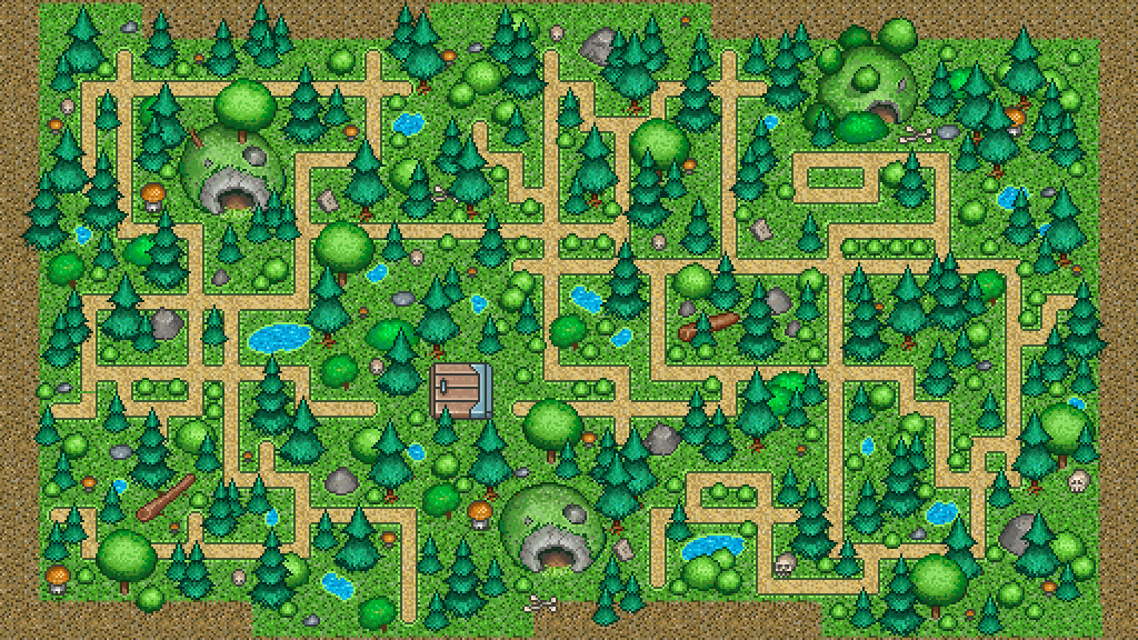 FOREST TILESET 100+ tiles / sprites (16x16 (base) by TriariusKonstantinus