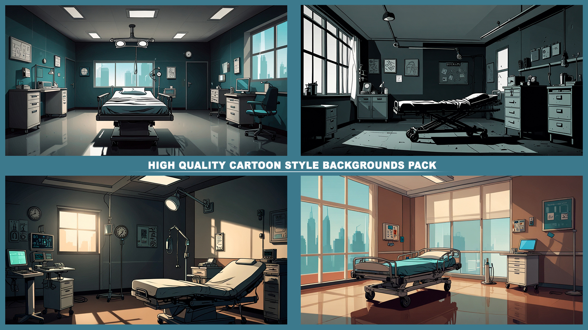 130+ HOSPITAL BACKGROUNDS by PIXELHUNT