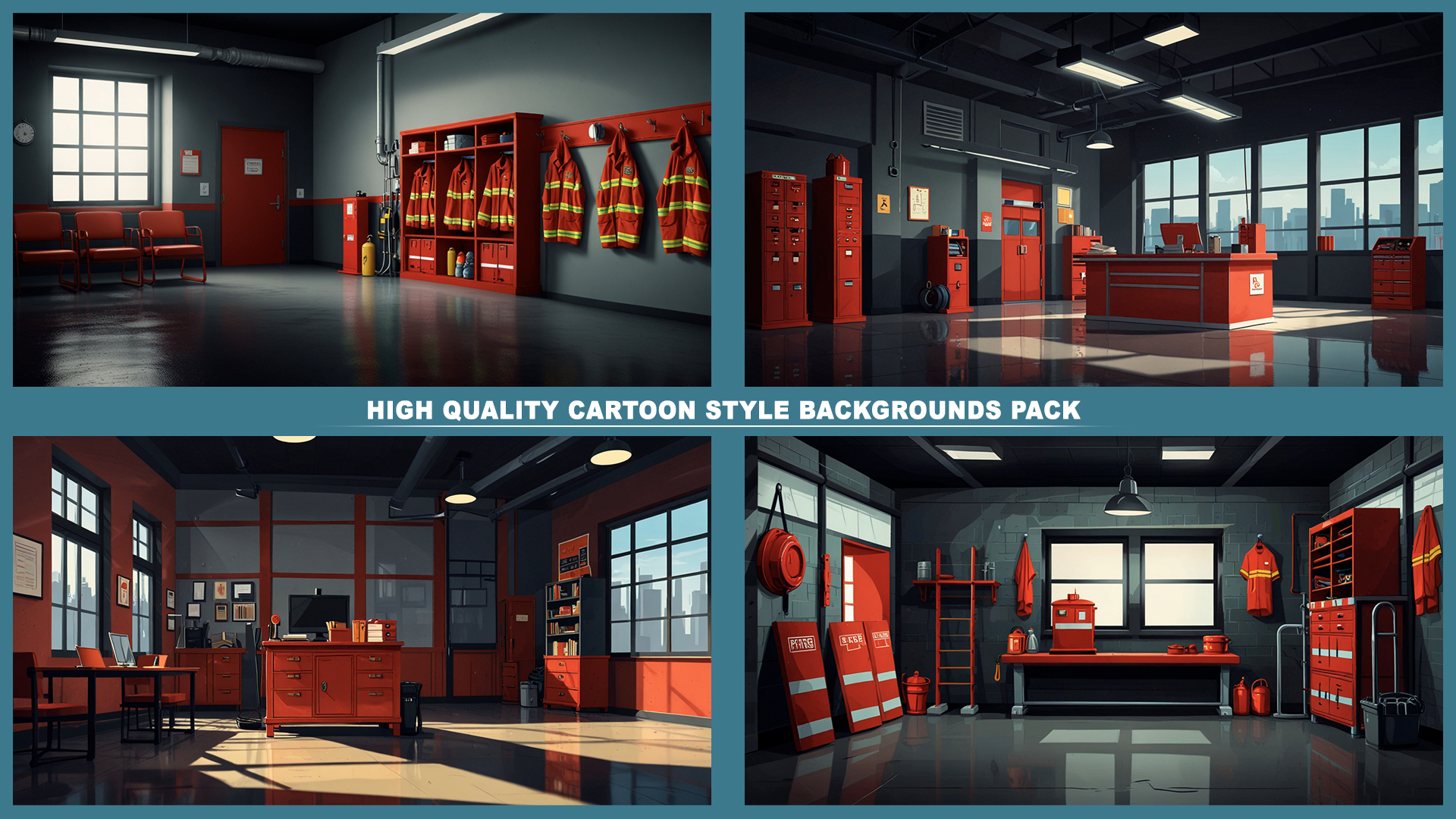 120+ FIRE DEPARTMENT BACKGROUNDS by PIXELHUNT