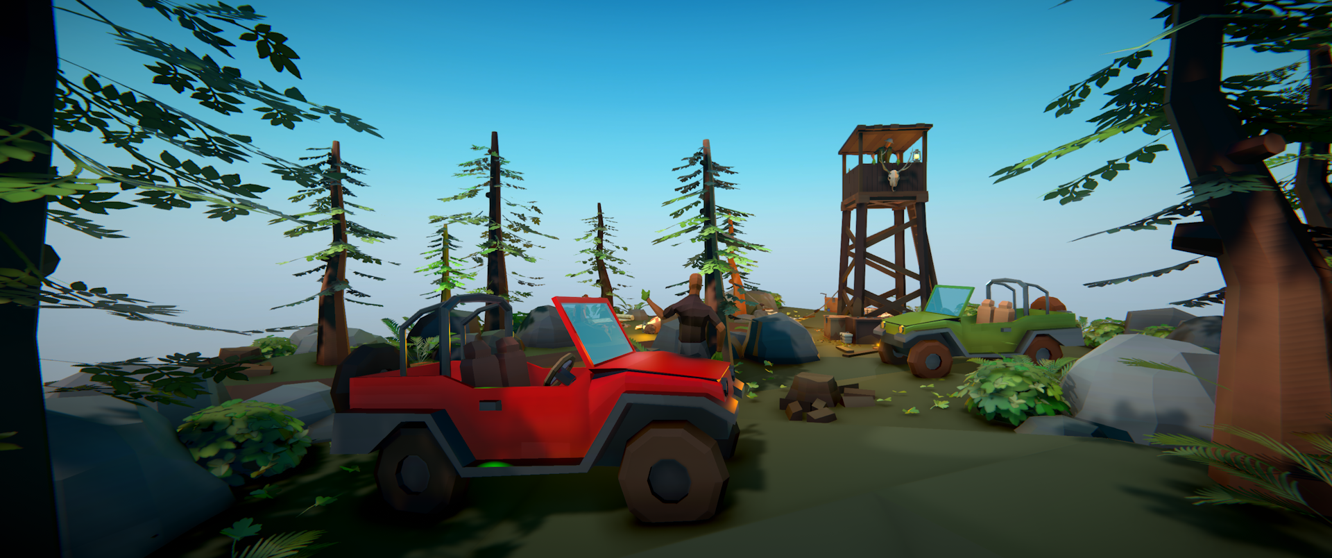 Polygonal Hunters Hideout Spot Asset Package by Aligned Games