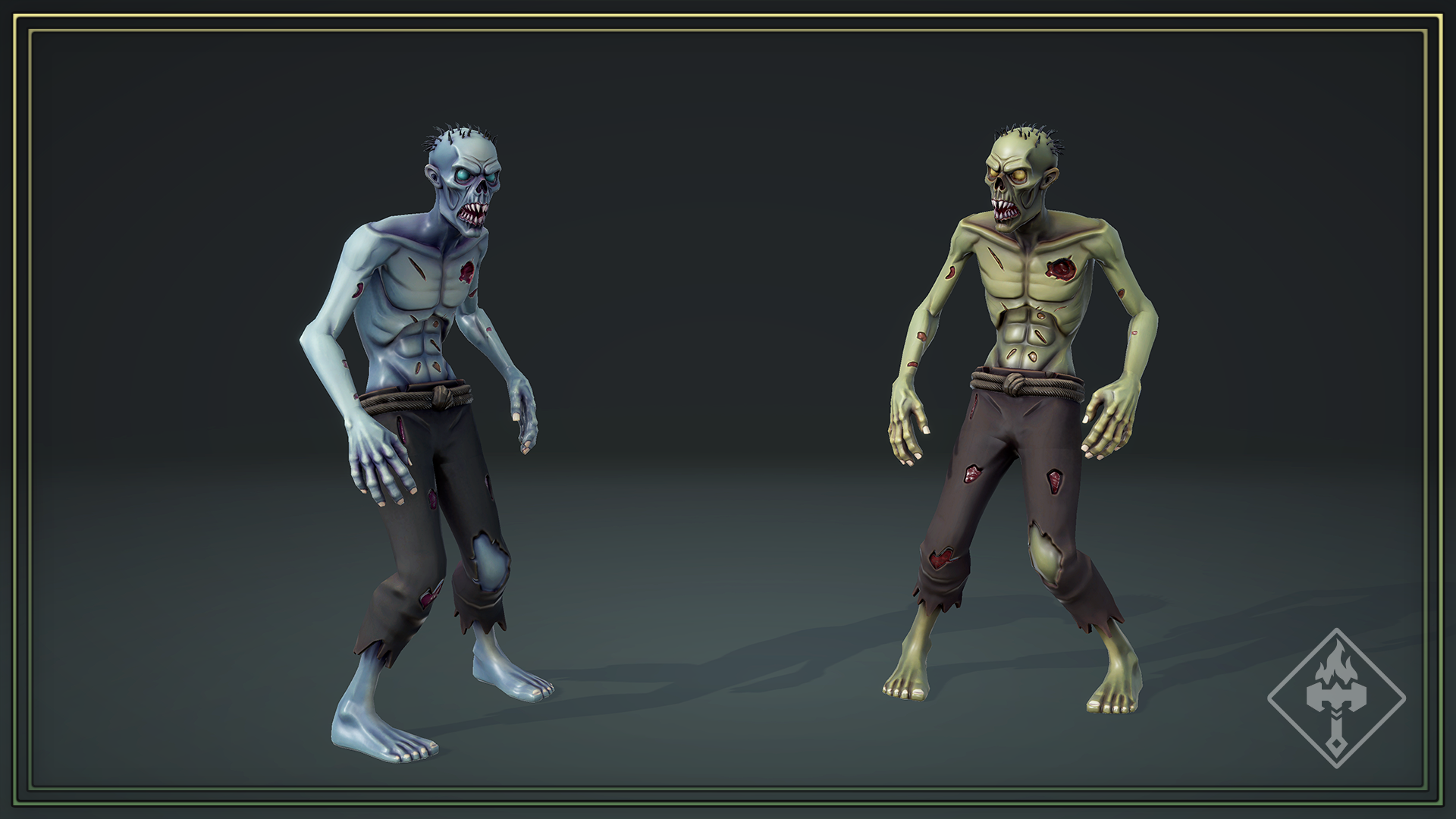 Free Stylized Dark Fantasy Zombie by Hotstrike Studio