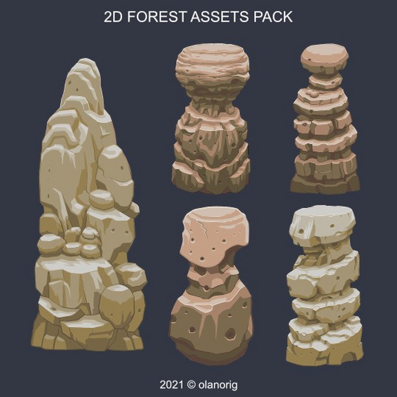 2D Forest Assets Pack by olan
