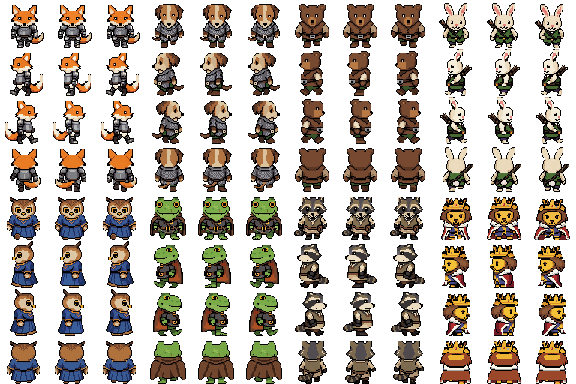 Anthropomorphic NPCs – Free Sample Pack (RPG Maker MZ) by SplitWing77