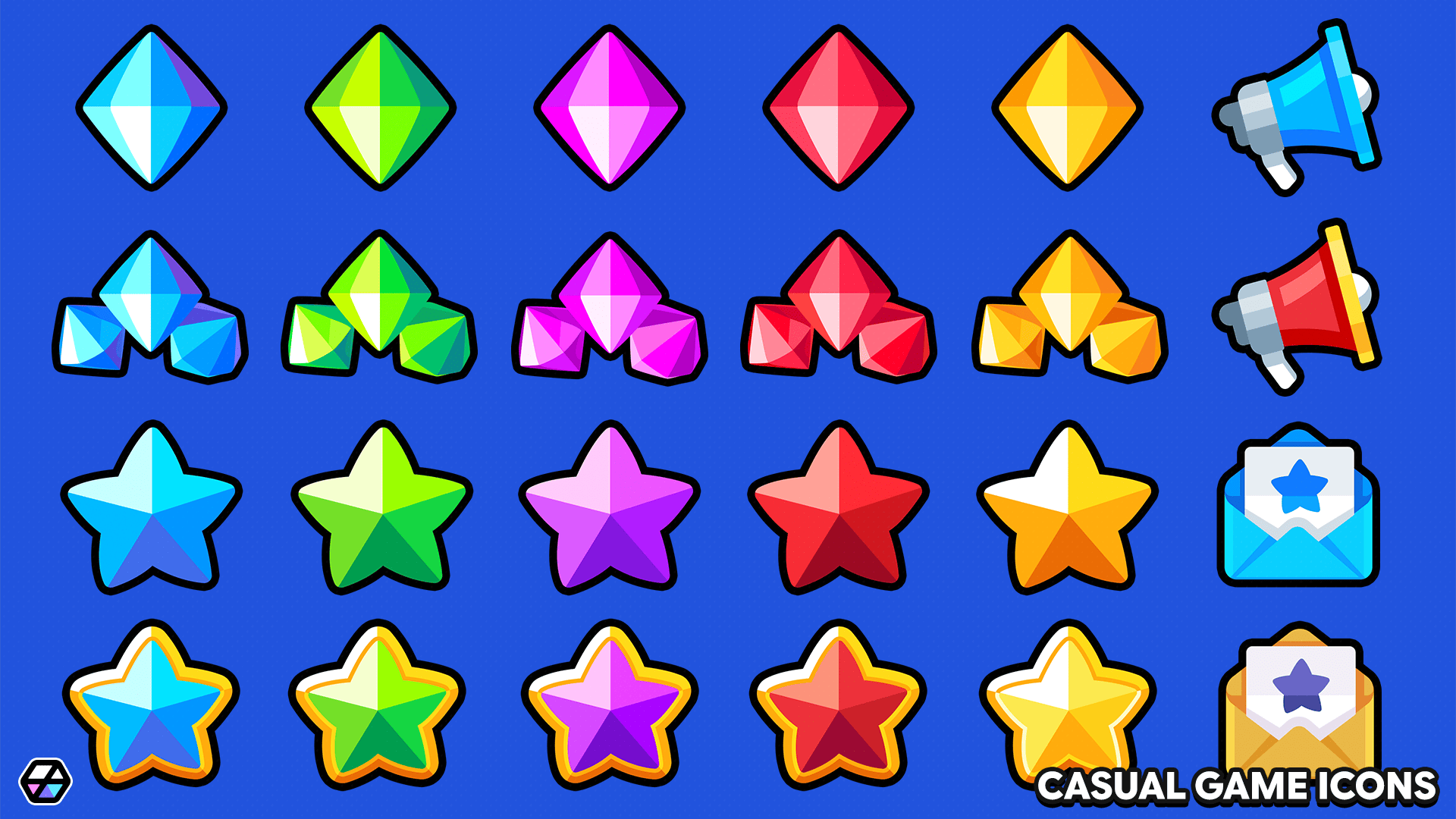 2D Icons - Casual Game Icons by LAYERLAB