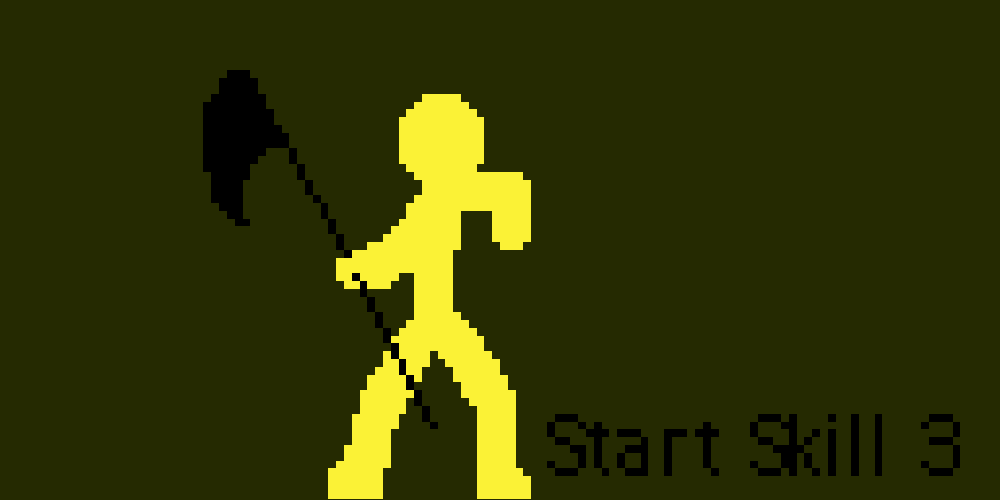 Stickman Yellow 2D Pixel Art! by Sugiro Kimimis