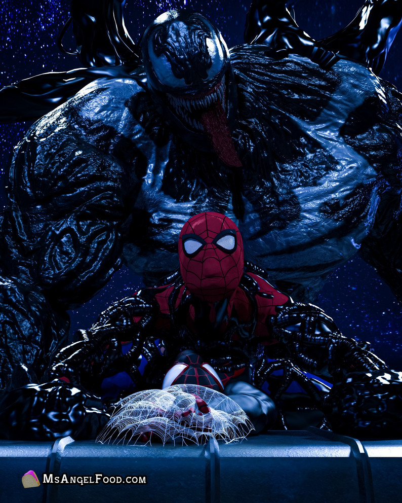 Venom Catches His Spiders by Ms. Angel Food