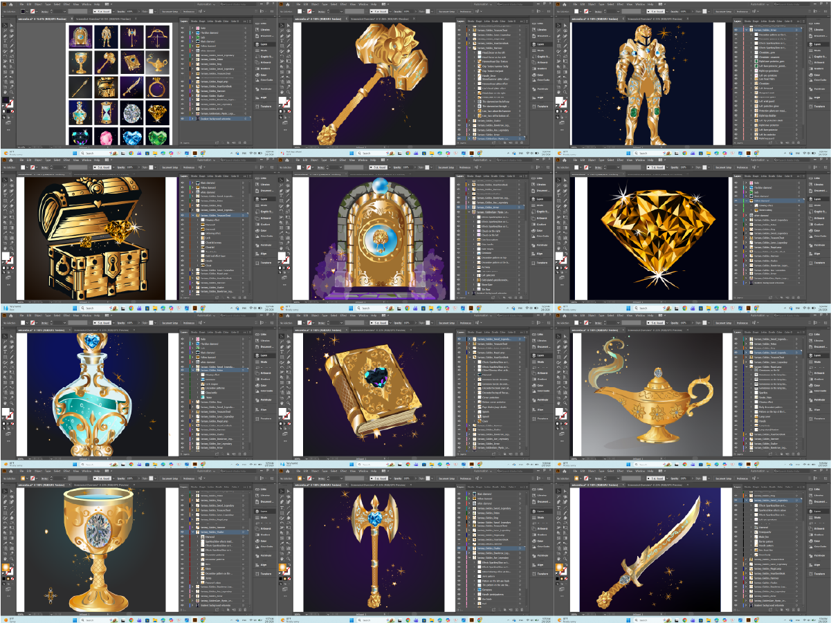 Legendary Golden RPG Icon Pack by Thuyvothi