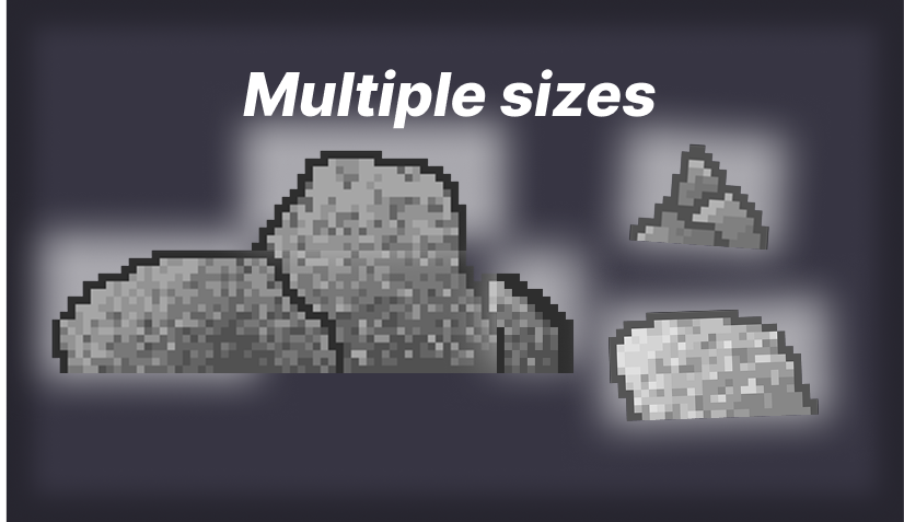Pixel art Rocks and stones by Matis