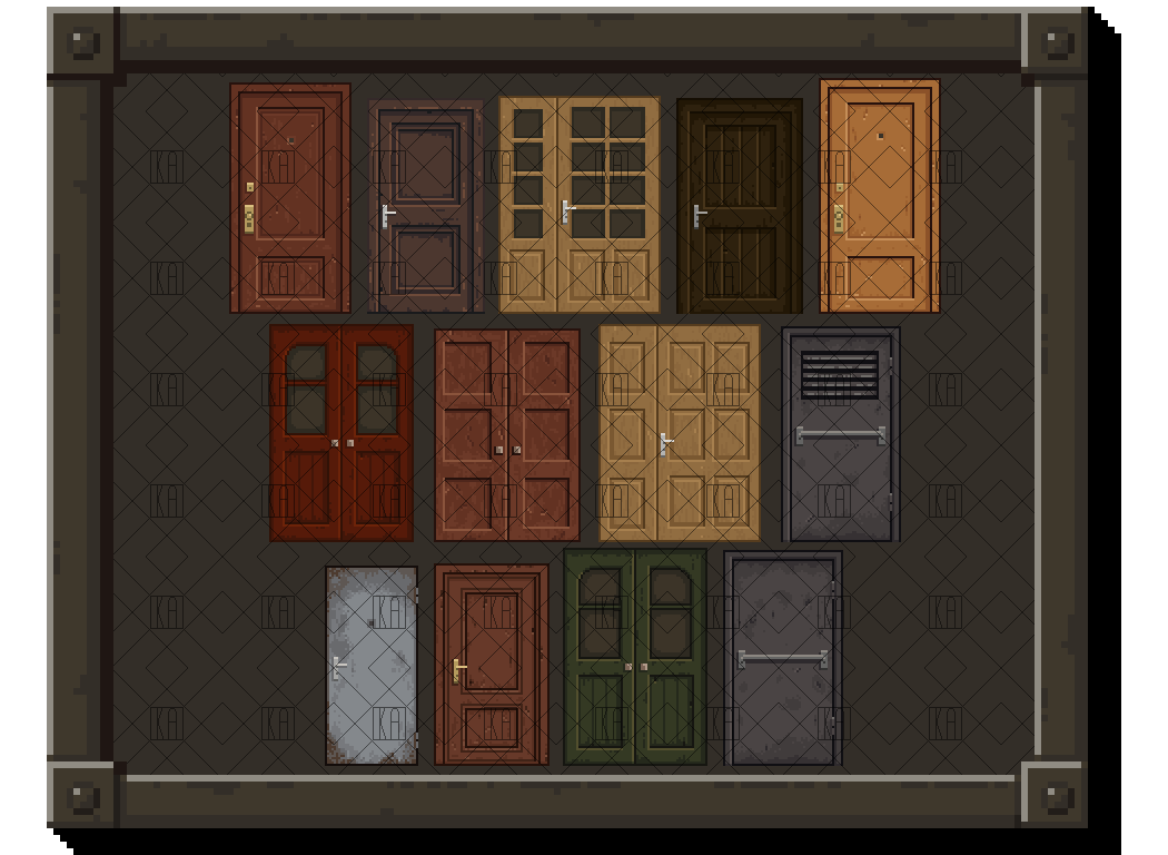 Pixel Art Door Pack - ANIMATED by karsiori