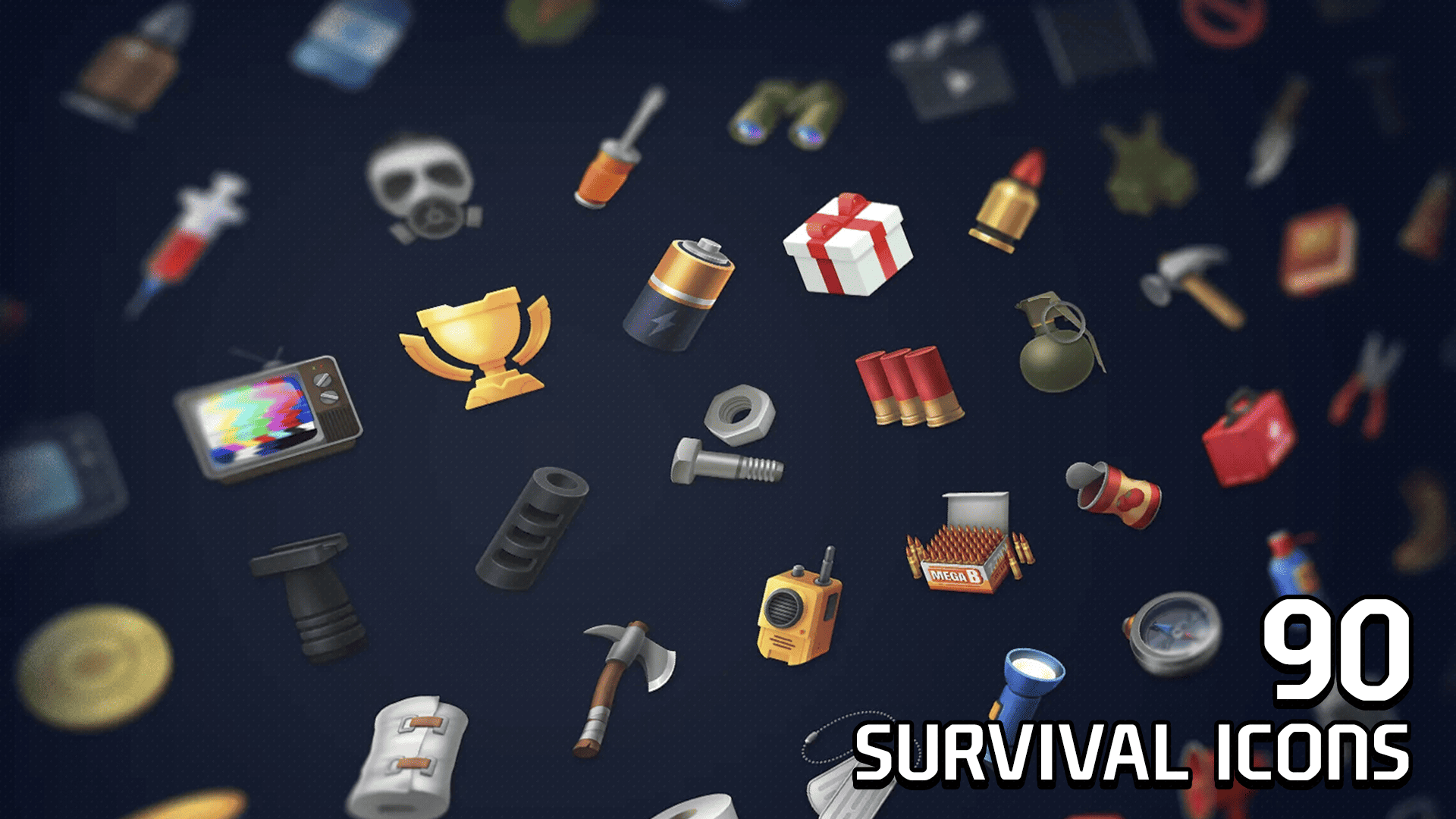 2D Icons - Survival Icon Pack by LAYERLAB