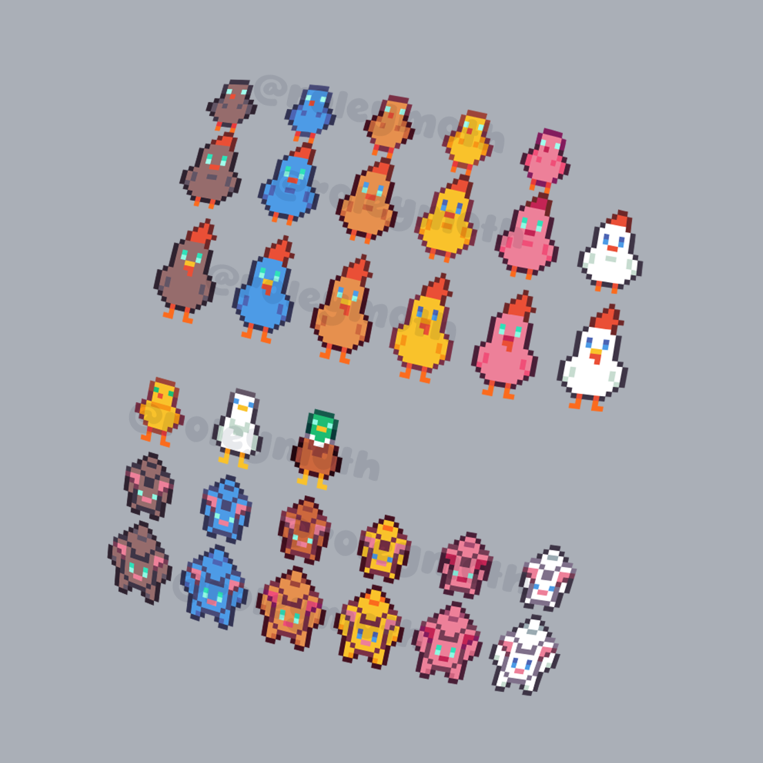 Cozy Farm Animal Sprites - Livestock Assets by RoleyMoth