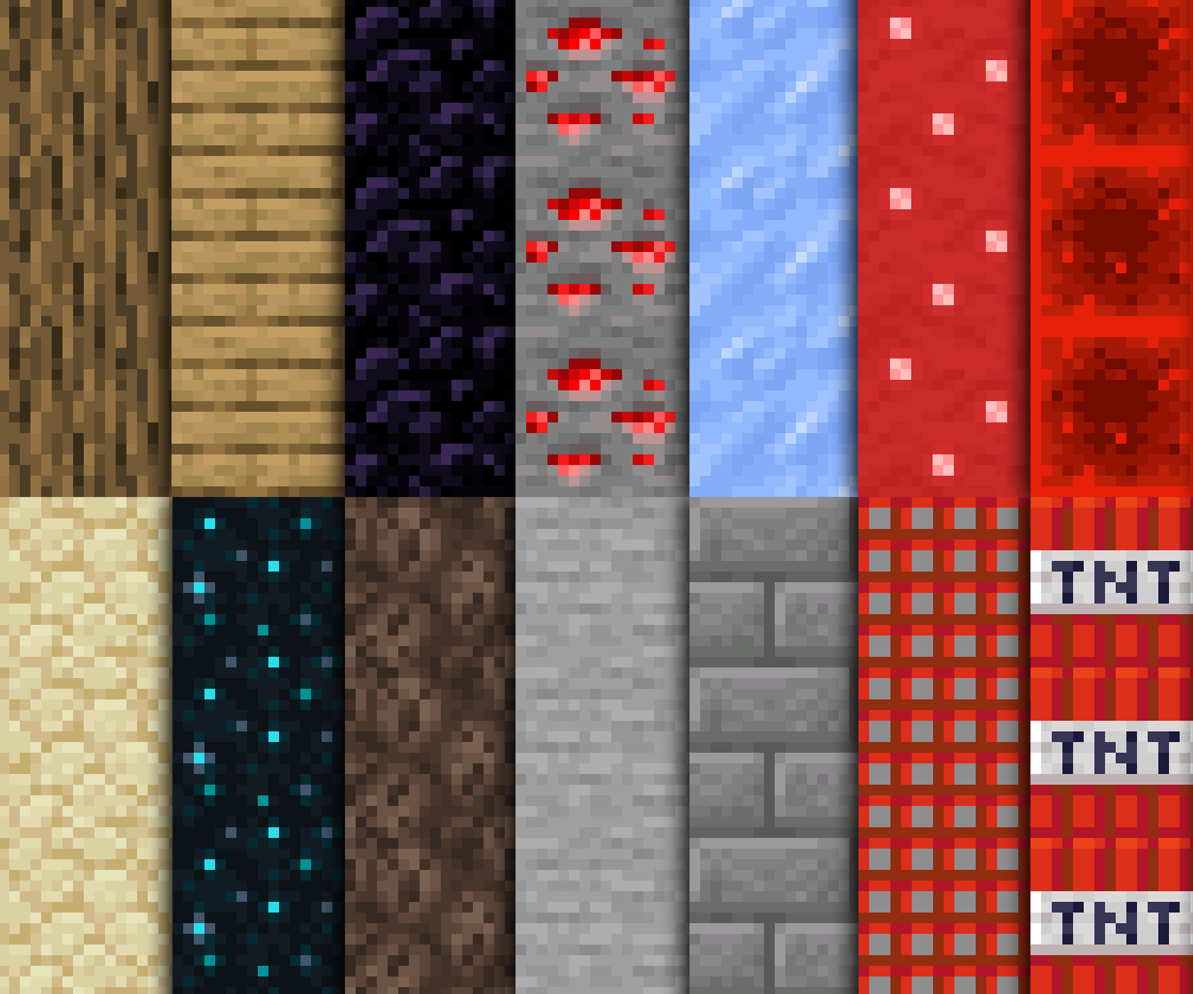 Minecraft 60x Texture Seamless Patterns by Marek Kubala