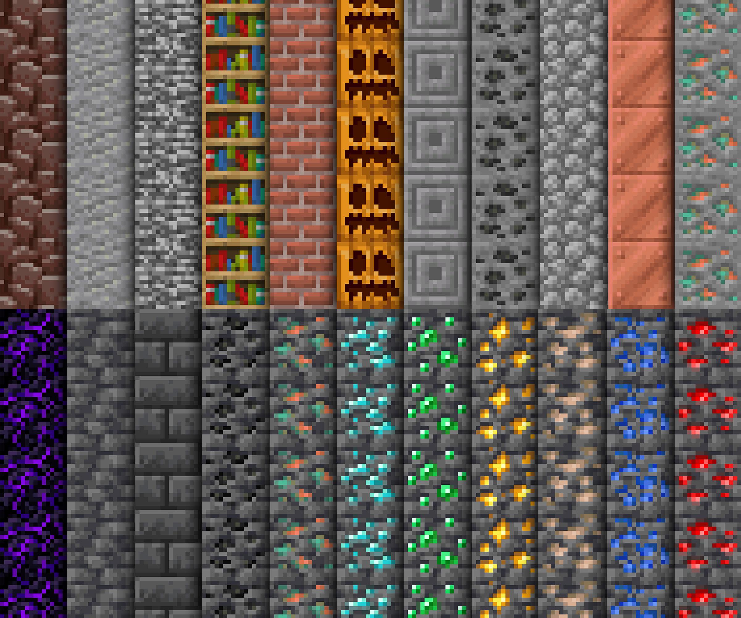 Minecraft 60x Texture Seamless Patterns by Marek Kubala