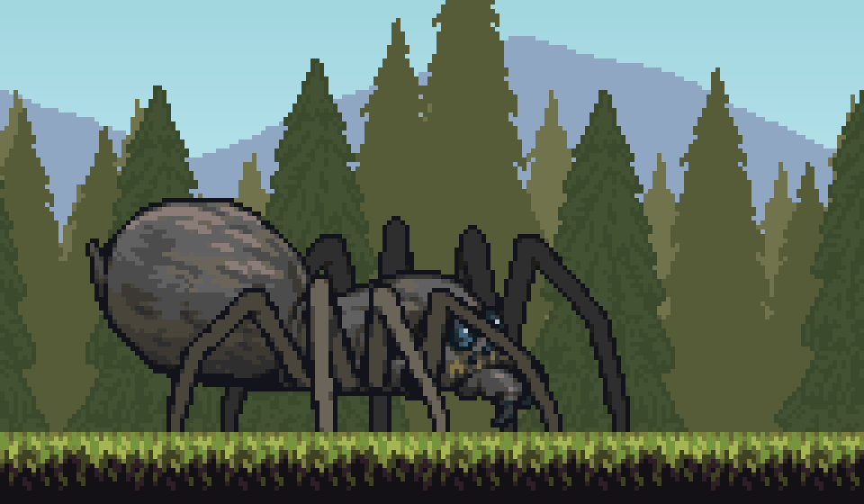 Pixel Art Spider Enemy Characters - 2D Sidescroller Enemy by ...