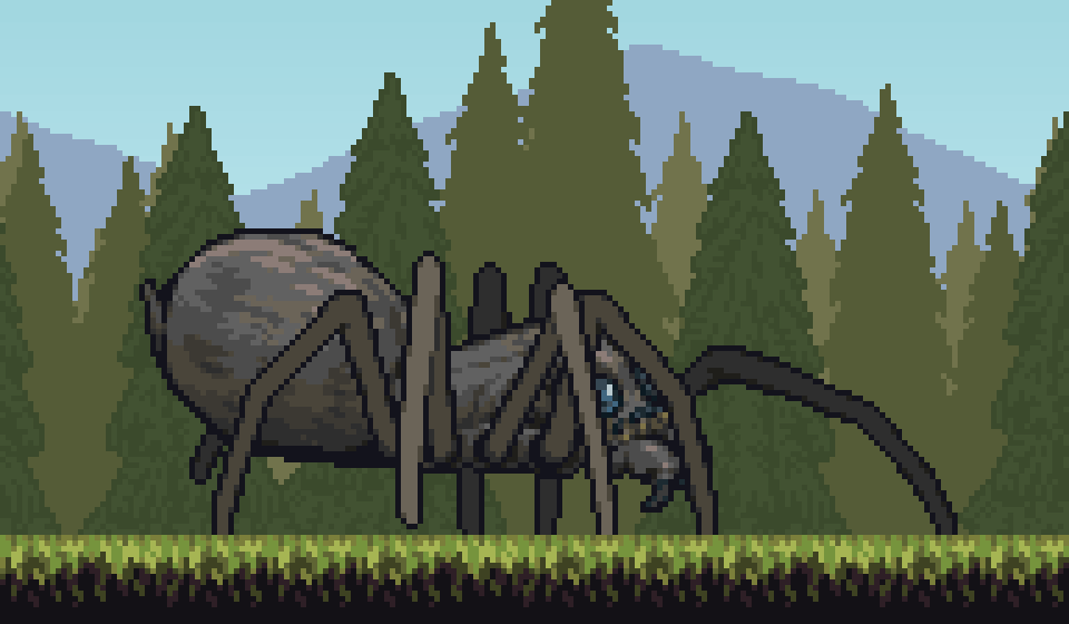 Pixel Art Spider Enemy Characters - 2D Sidescroller Enemy by ...