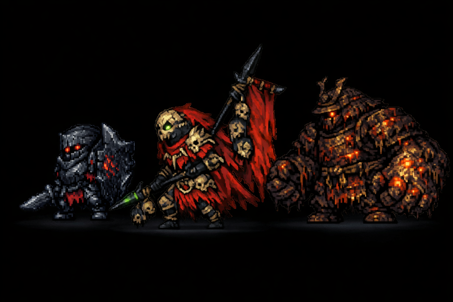 Japanese Dark Fantasy Enemies – Fallen Warriors by Megentarou