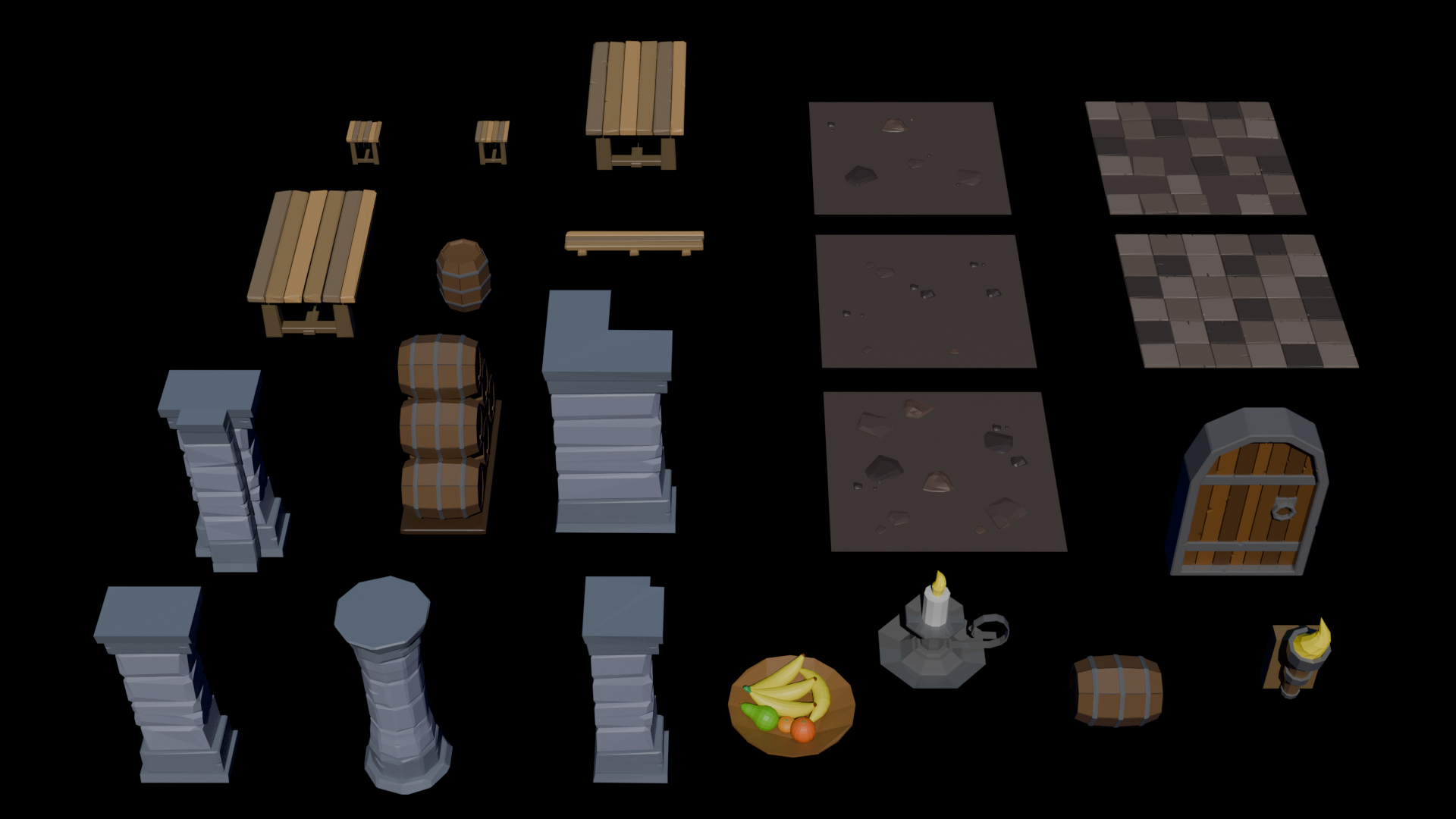 MODULAR DUNGEON 3D ASSETS PACK by J.Yougen_3D