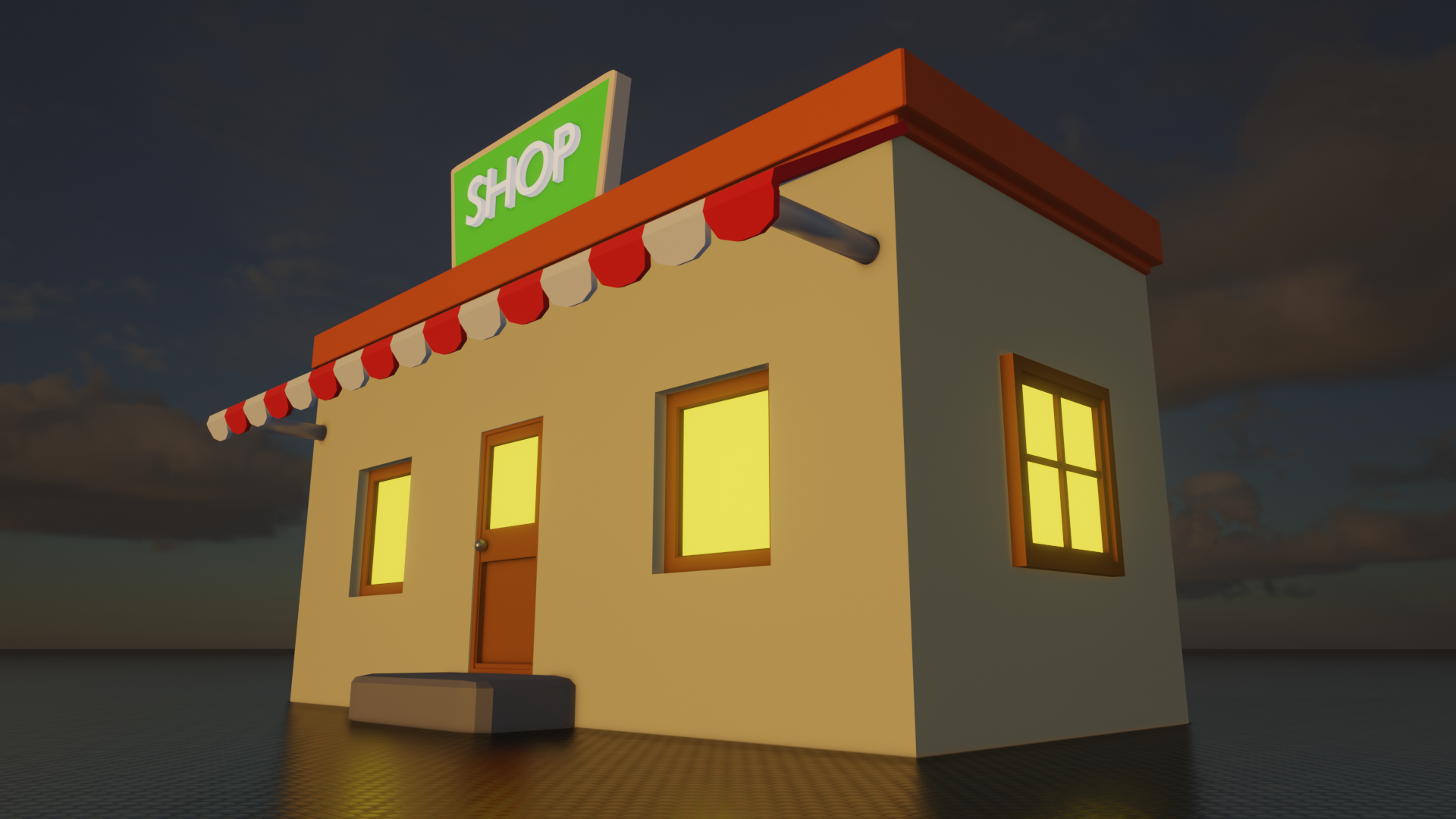 low poly shop by Stickking2213