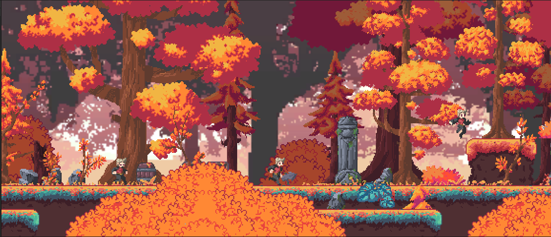 Autumn Forest – 2D Platformer Asset Pack by Pozac