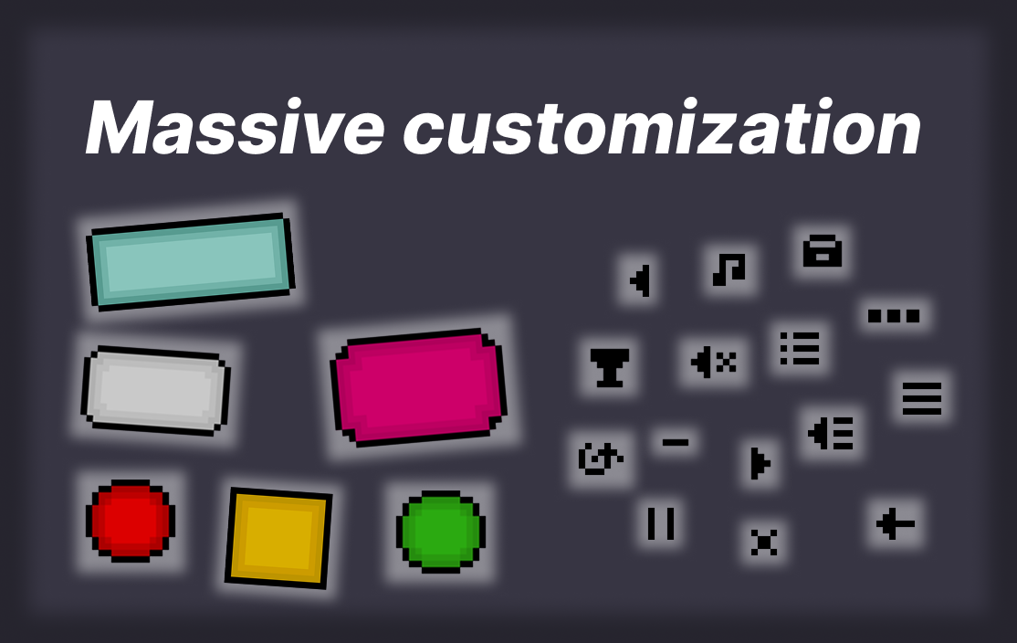 Colorful Pixel art Button pack by Matis