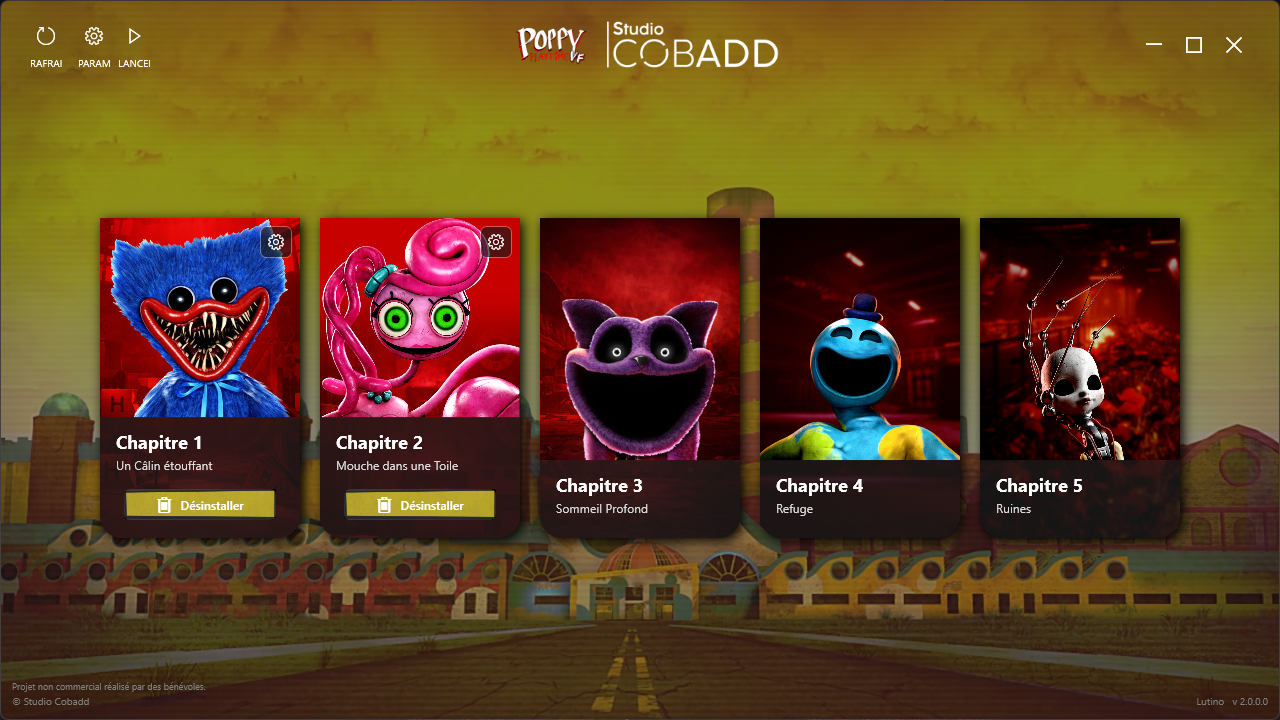 MAJ LAUNCHER v2.1.0 - Poppy Playtime - Mod VF by Studio Cobadd
