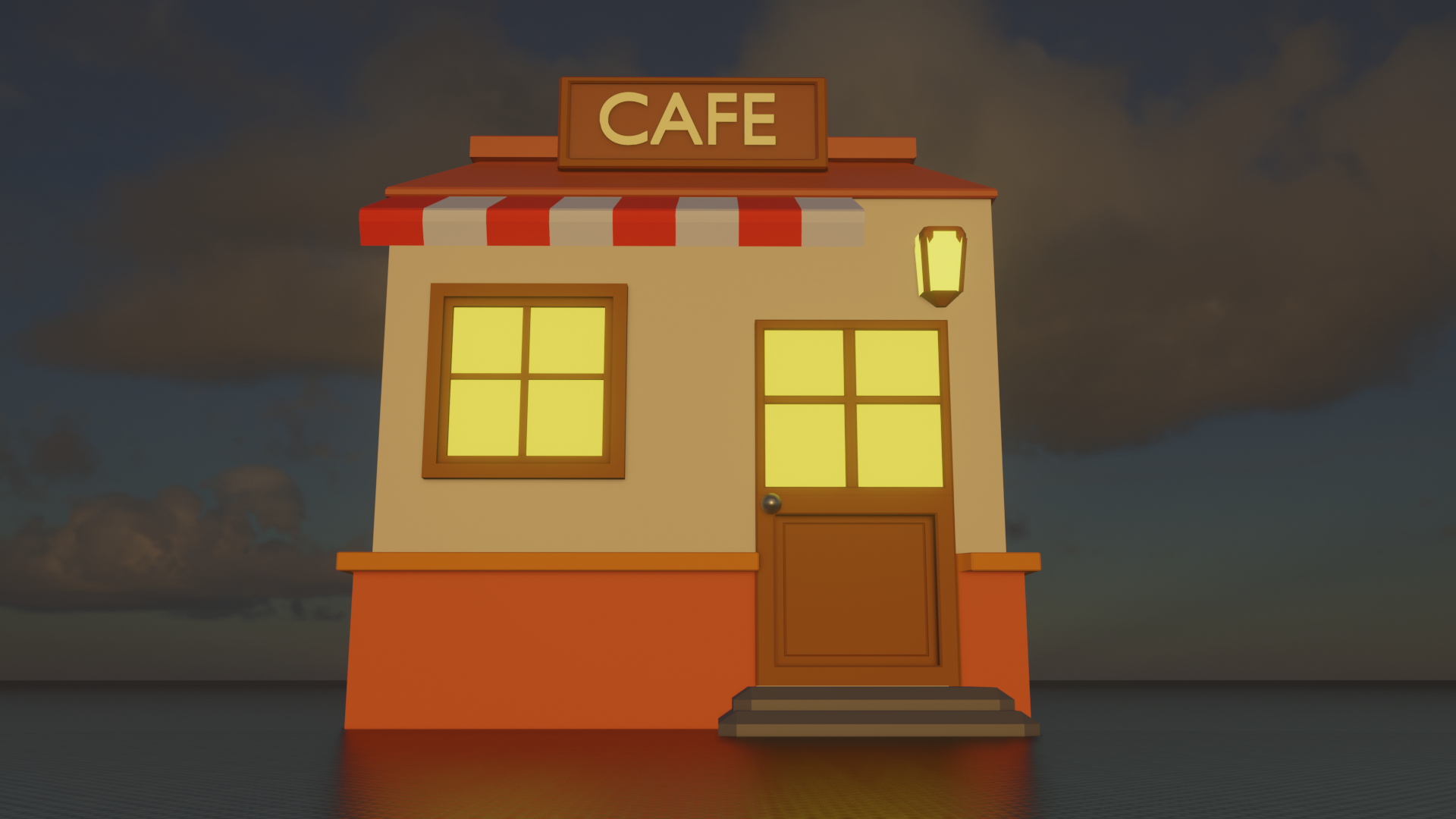 Low Poly Café Exterior by Stickking2213