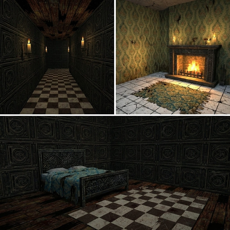 PS1 Horror Textures Vol. 2: Mansion & Asylum by Phxntxsm