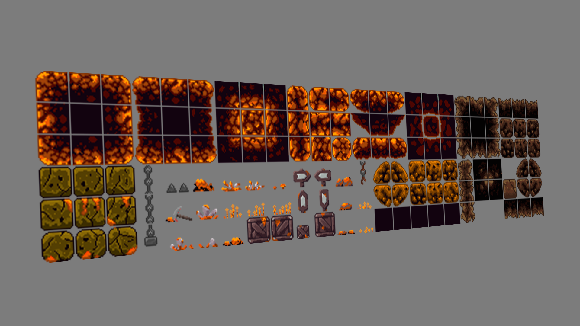 Infernal Caves – 2D Platformer Asset Pack 24x24 by Pozac