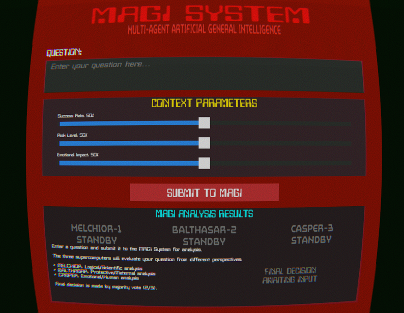 Neon Genesis Evangelion: MAGI System Decision Engine by Smooth ...