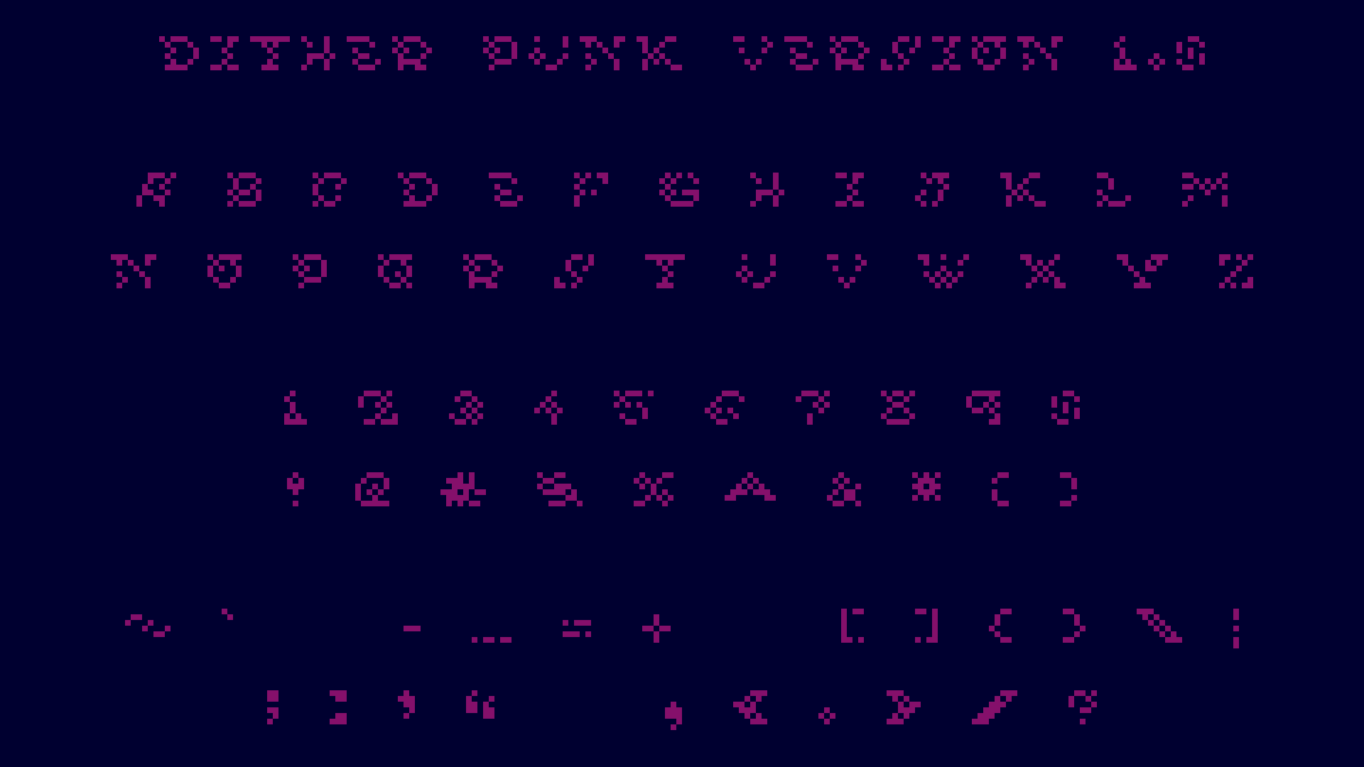 Dither Punk Font by VoxelTage
