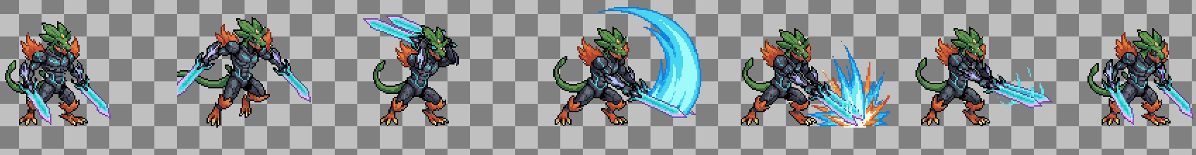 2D Character Sprite Sheet - Pixel Art Dragon Chicken Mutant by ...