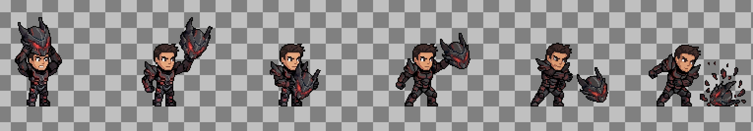 2D Character Sprite Sheet - Pixel Art Dark Corrupted Knight by ...