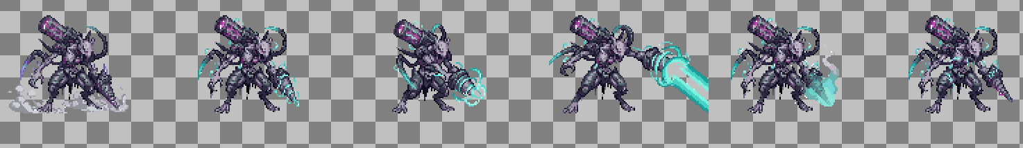 2D Character Sprite Sheet - Pixel Art Alien Robot by GreatGamingLife