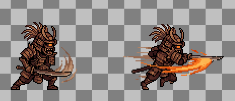 2D Character Sprite Sheet - Pixel Art Zombie Samurai Swordsman by ...