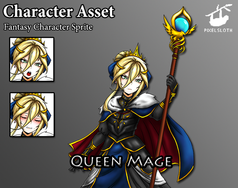 Fantasy Character Asset - Queen Mage by Pixel Sloth