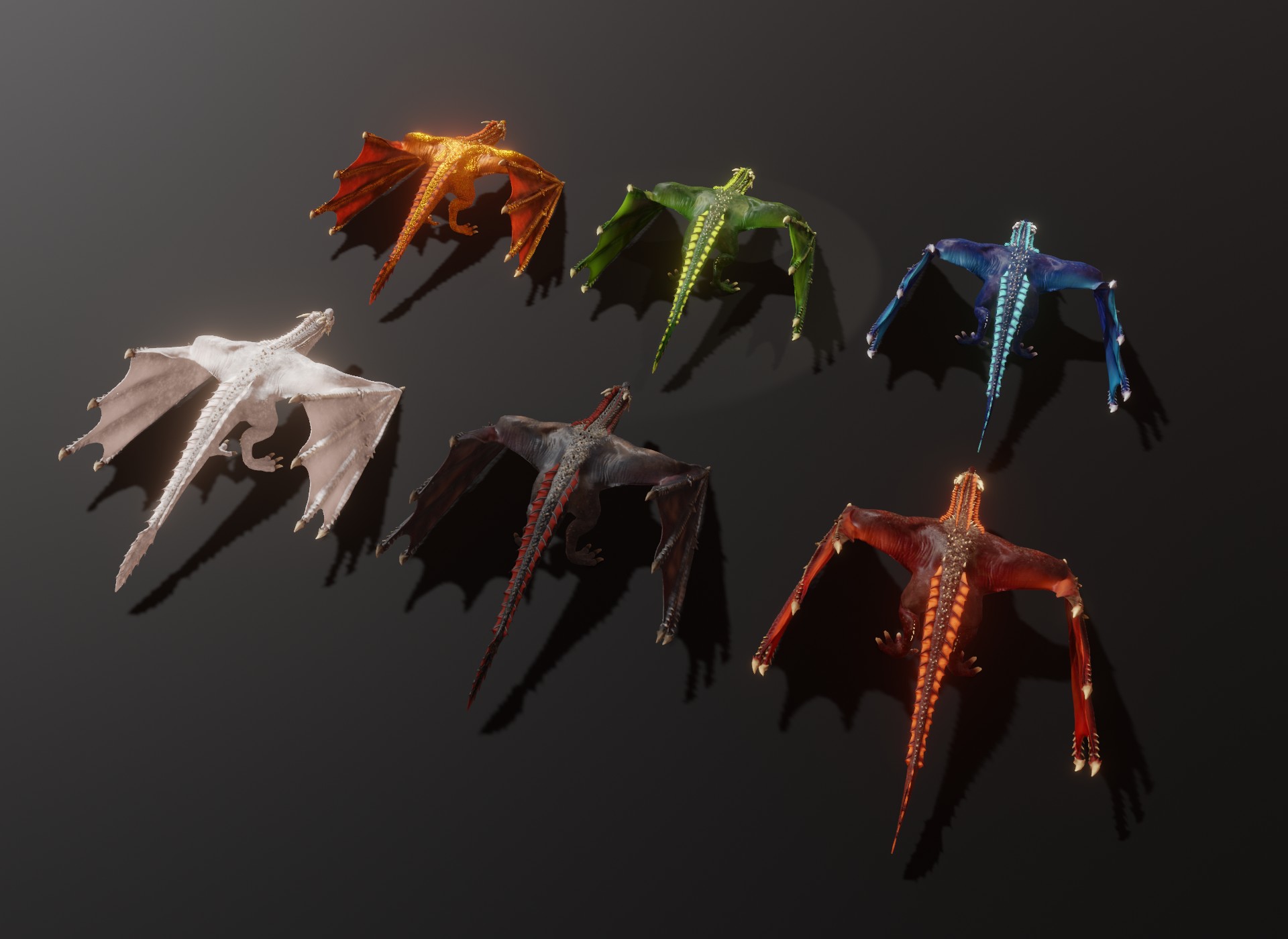 Realistic Animated Wyverns 3d Model Pack by 3DDisco