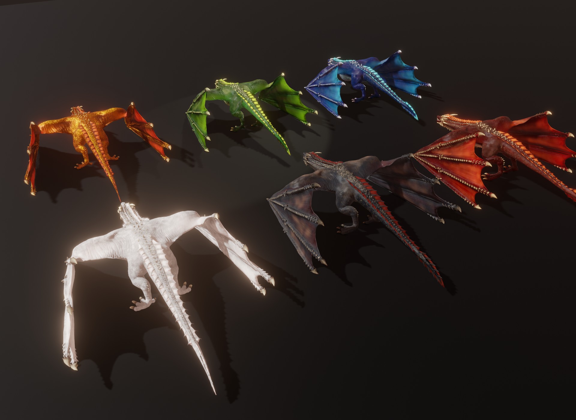 Realistic Animated Wyverns 3d Model Pack by 3DDisco