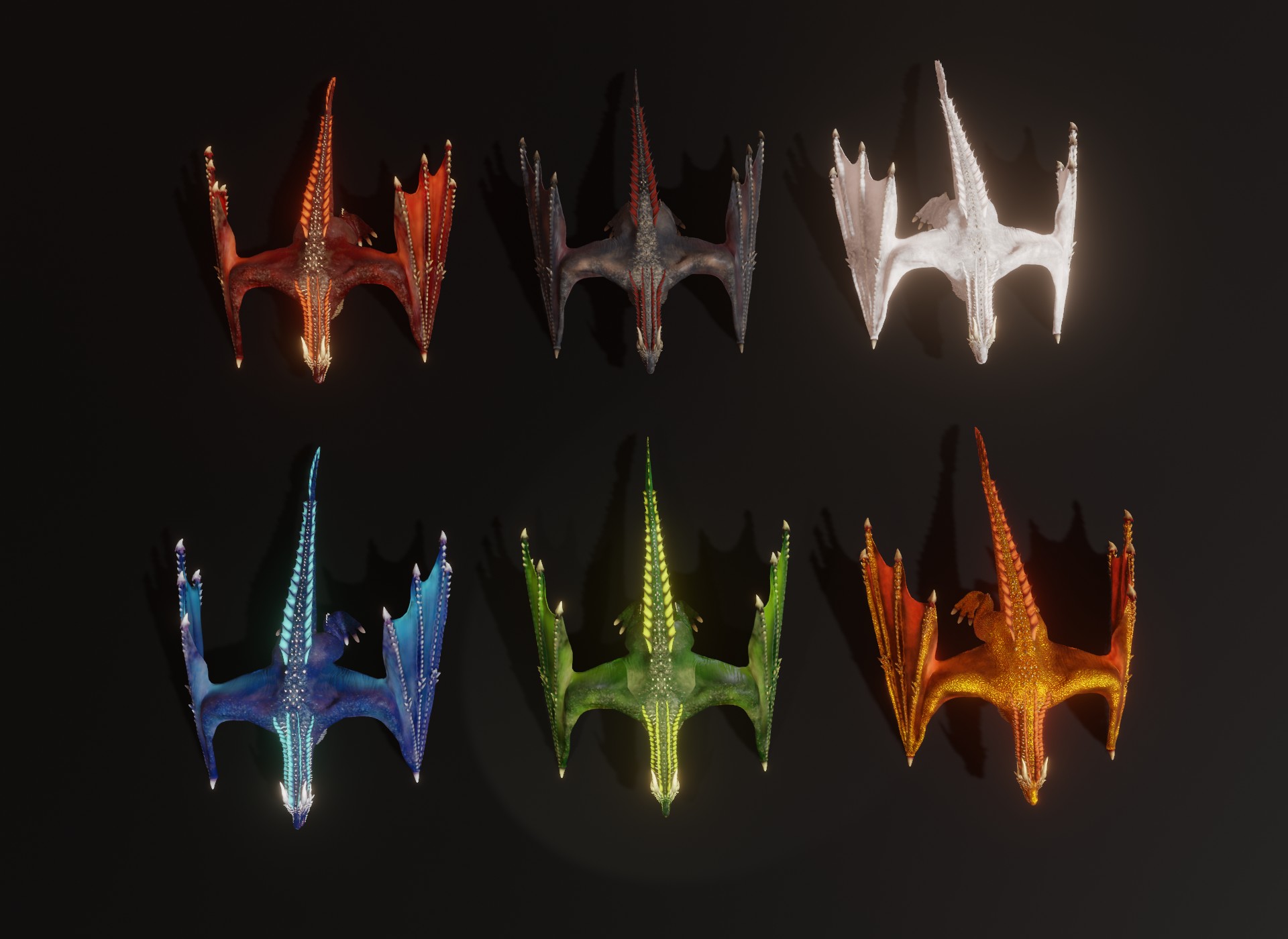 Realistic Animated Wyverns 3d Model Pack by 3DDisco