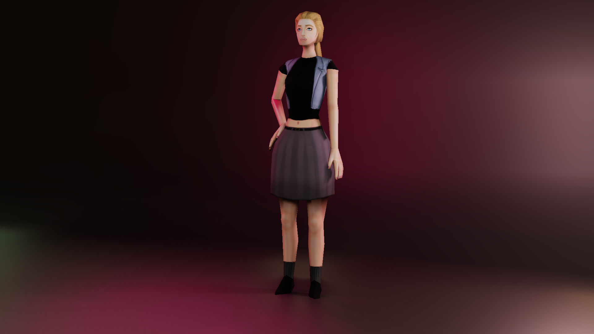 PSOne Style - Female Character 01 by ManNeko