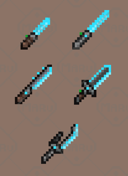 Sci-Fi Melee Weapons – 15 Pixel Art Blades (16x16) by Maru