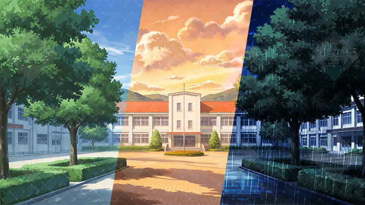School Pack for a visual novel by Pixel-Marten by Pixel Marten