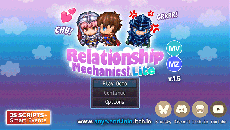 RPG Maker Title Screen Social Buttons Plugin by 💃 Anya & Lolo 🦜